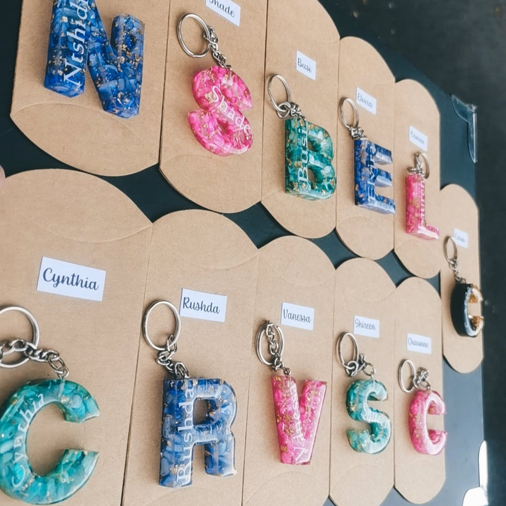 Epoxy Resin Letter Keyrings – Ashleigh's Customs
