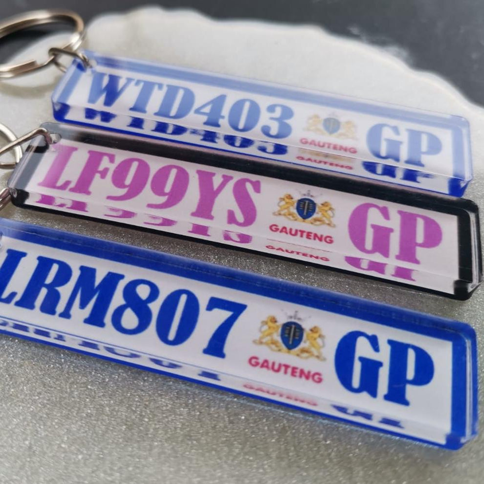 Numberplate Keyrings – Ashleigh's Customs